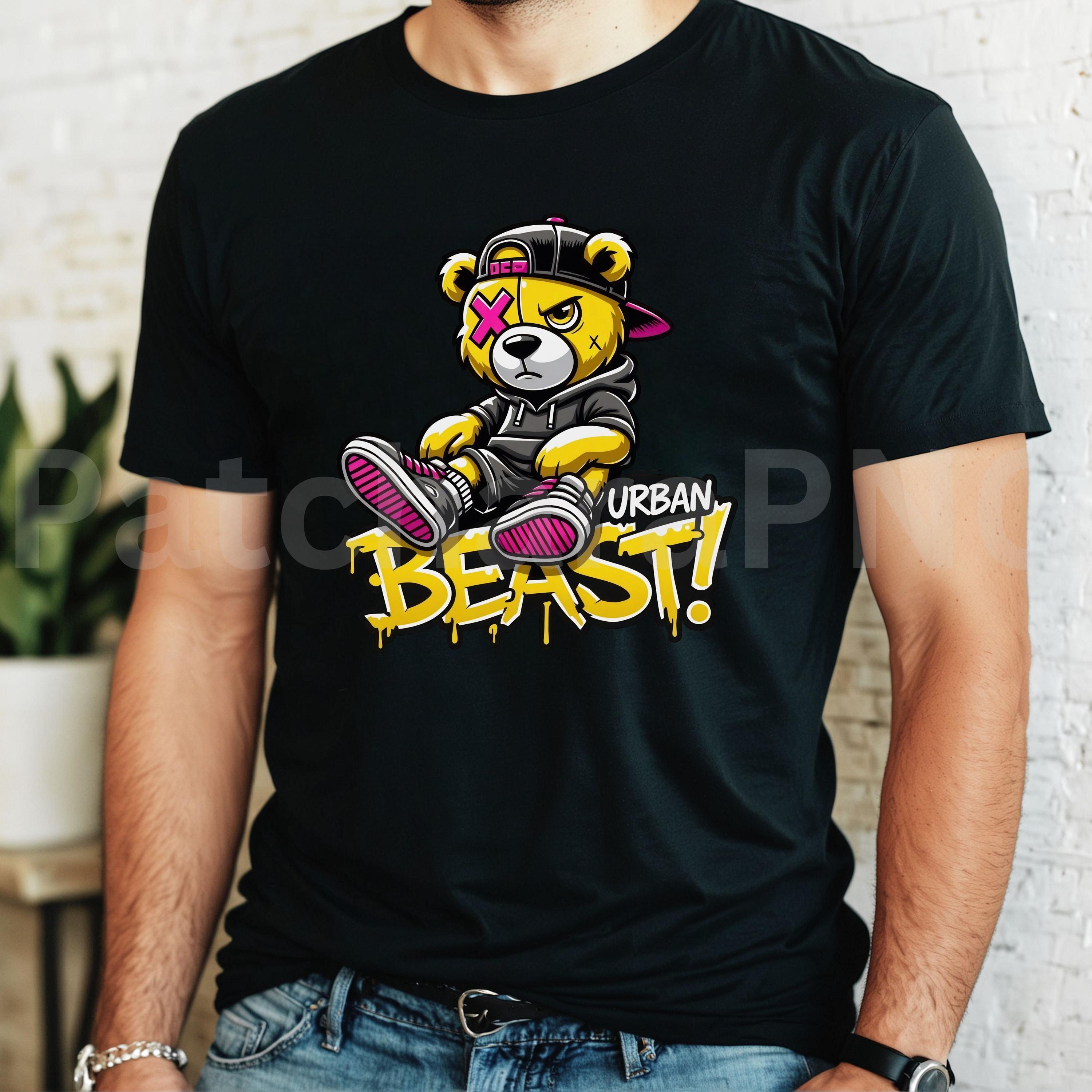 Urban Beast Bear PNG | Gangsta Teddy Clipart in Hoodie & Sneakers | Hip ...