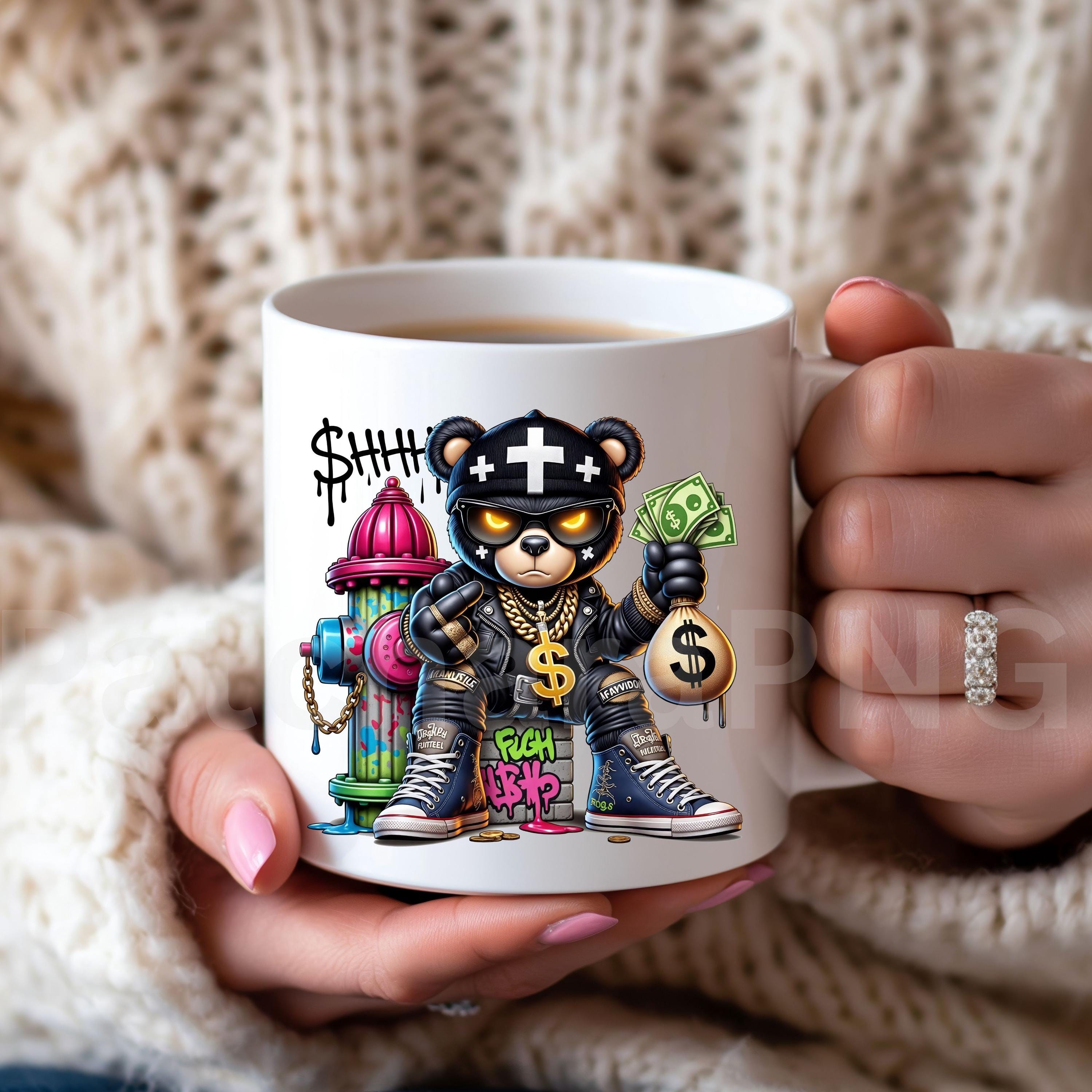 Hiphop Teddy Bear Png, Gangsta Bear PNG | Hip Hop Graffiti Teddy ...