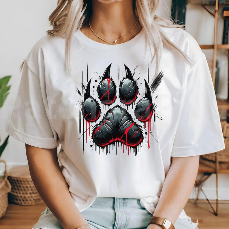 Bloody Claw Paw Print PNG | Horror Animal Scratch Mark | Dark Gothic ...