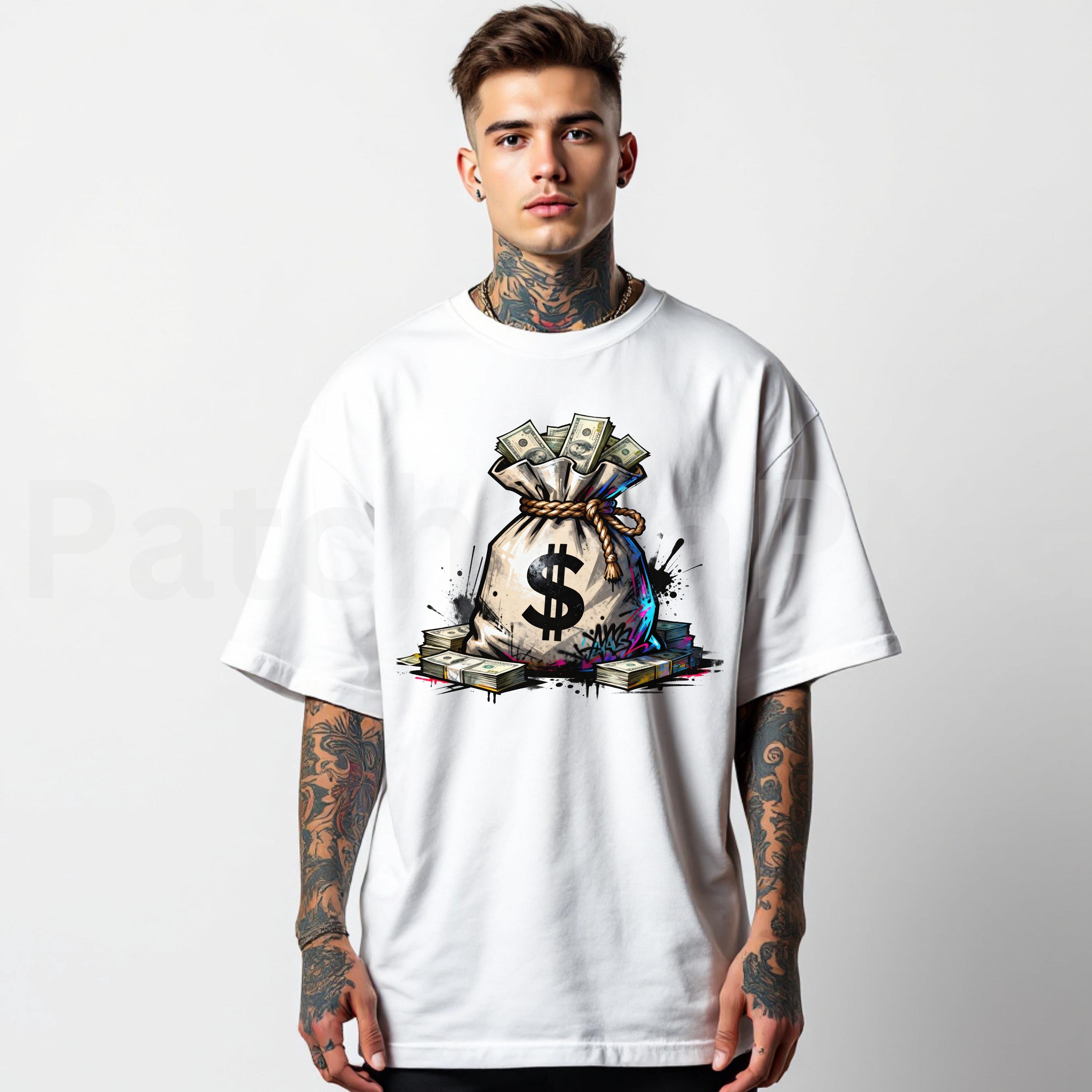 Money Bag PNG Graffiti Style | Dollar Cash Clipart for Shirt ...