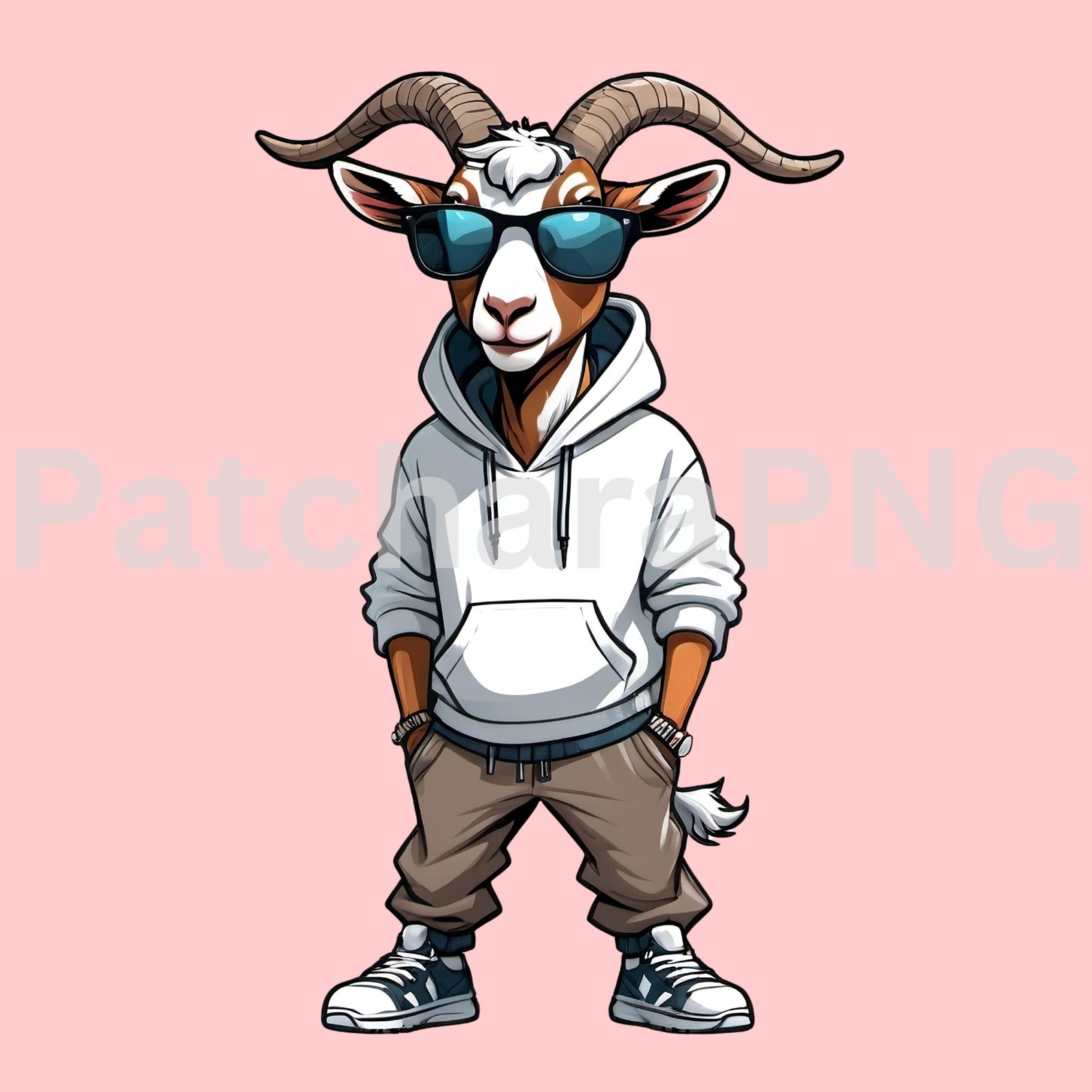 Graffiti Goat PNG | Hip Hop Goat Clipart in Colorful Hoodie | Urban ...