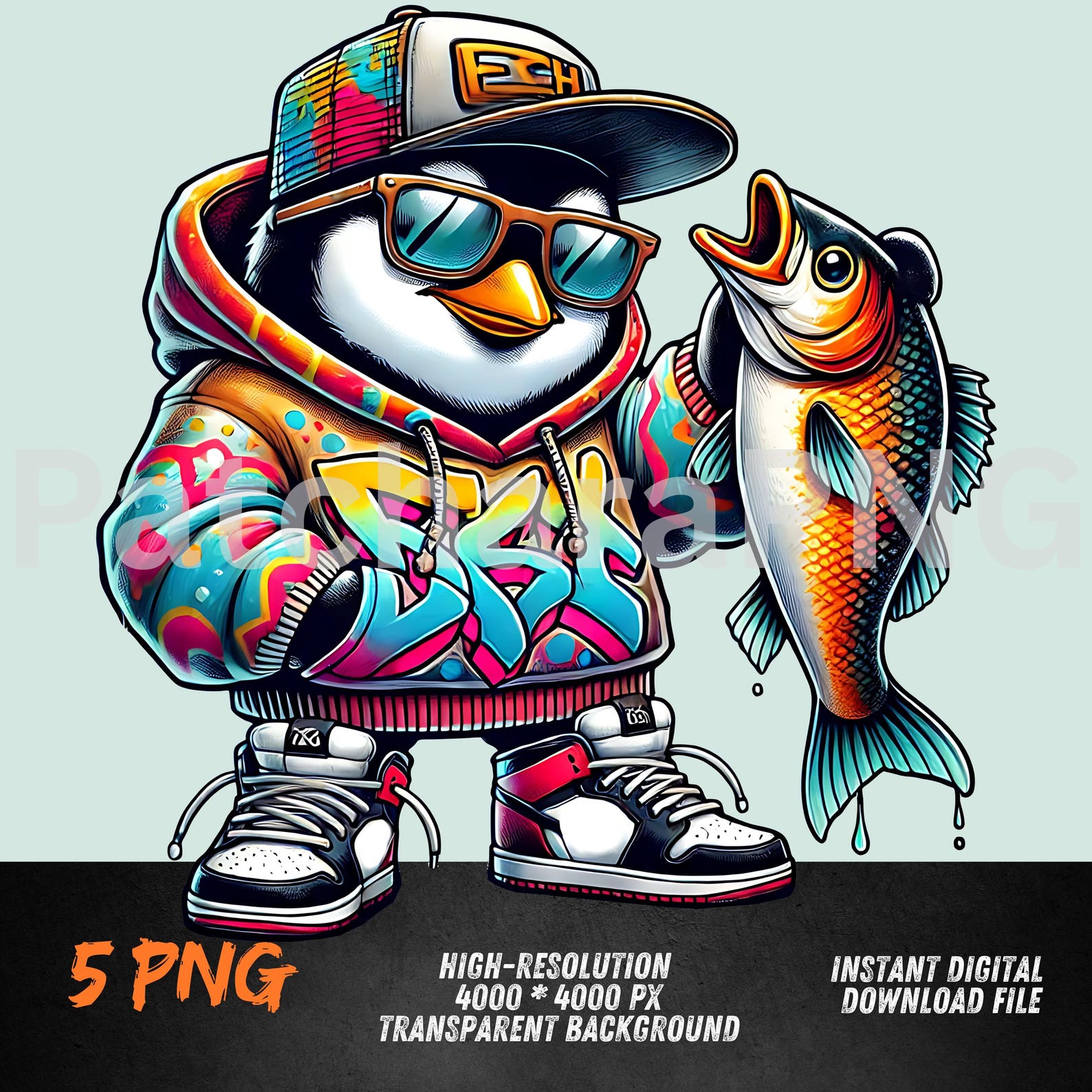 Hip Hop Penguin PNG Clipart Cool Penguin Hip Hop Illustration Funky ...