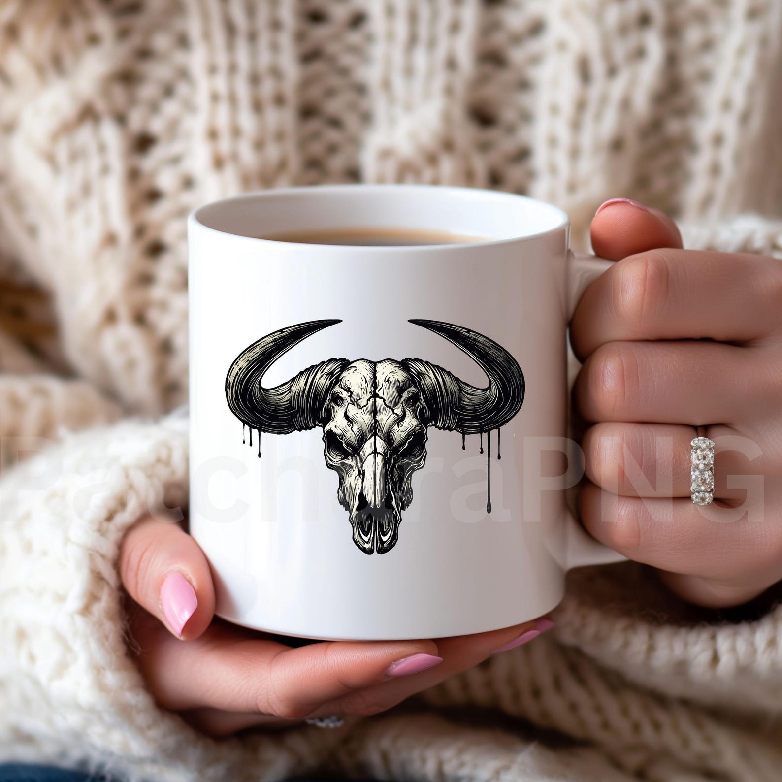 Buffalo Skull PNG | Bull Skull Clipart for Sublimation | Western Skull ...