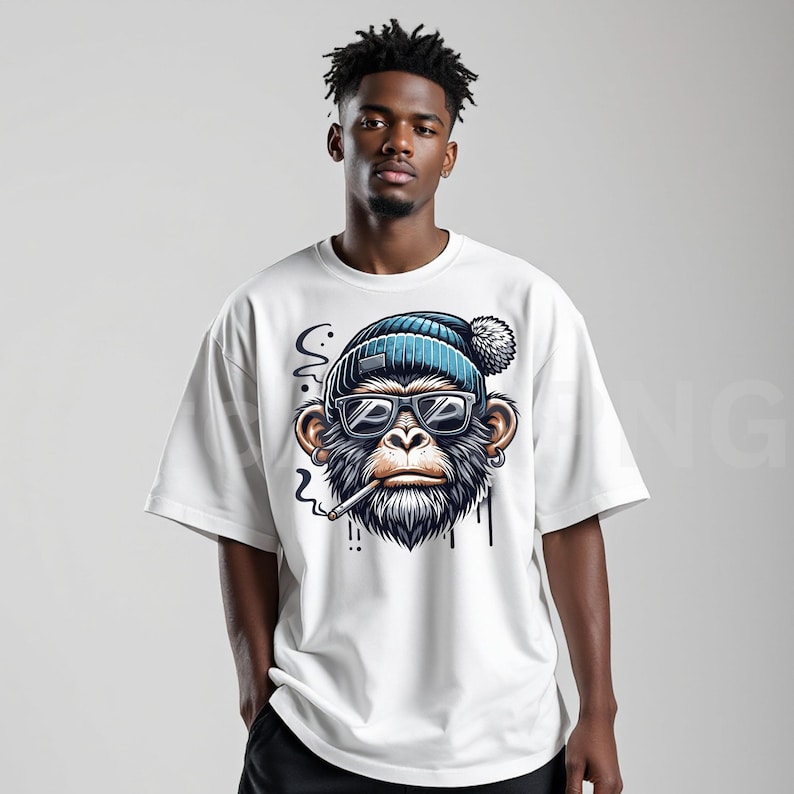 Gangster Monkey PNG – Smoking Graffiti Chimp With Beanie & Shades for ...