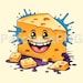 Cheese Meltdown Graffiti Art - Fun and Playful Design on White ...