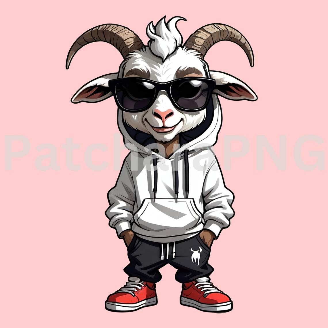 Graffiti Goat PNG | Hip Hop Goat Clipart in Colorful Hoodie | Urban ...