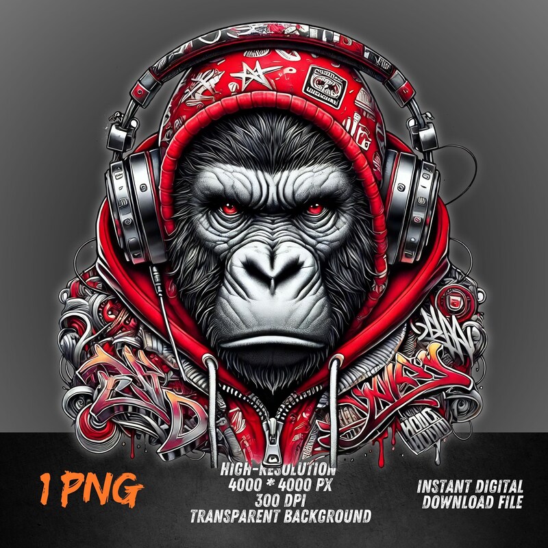 Red Gorilla Tag Monkey - Etsy