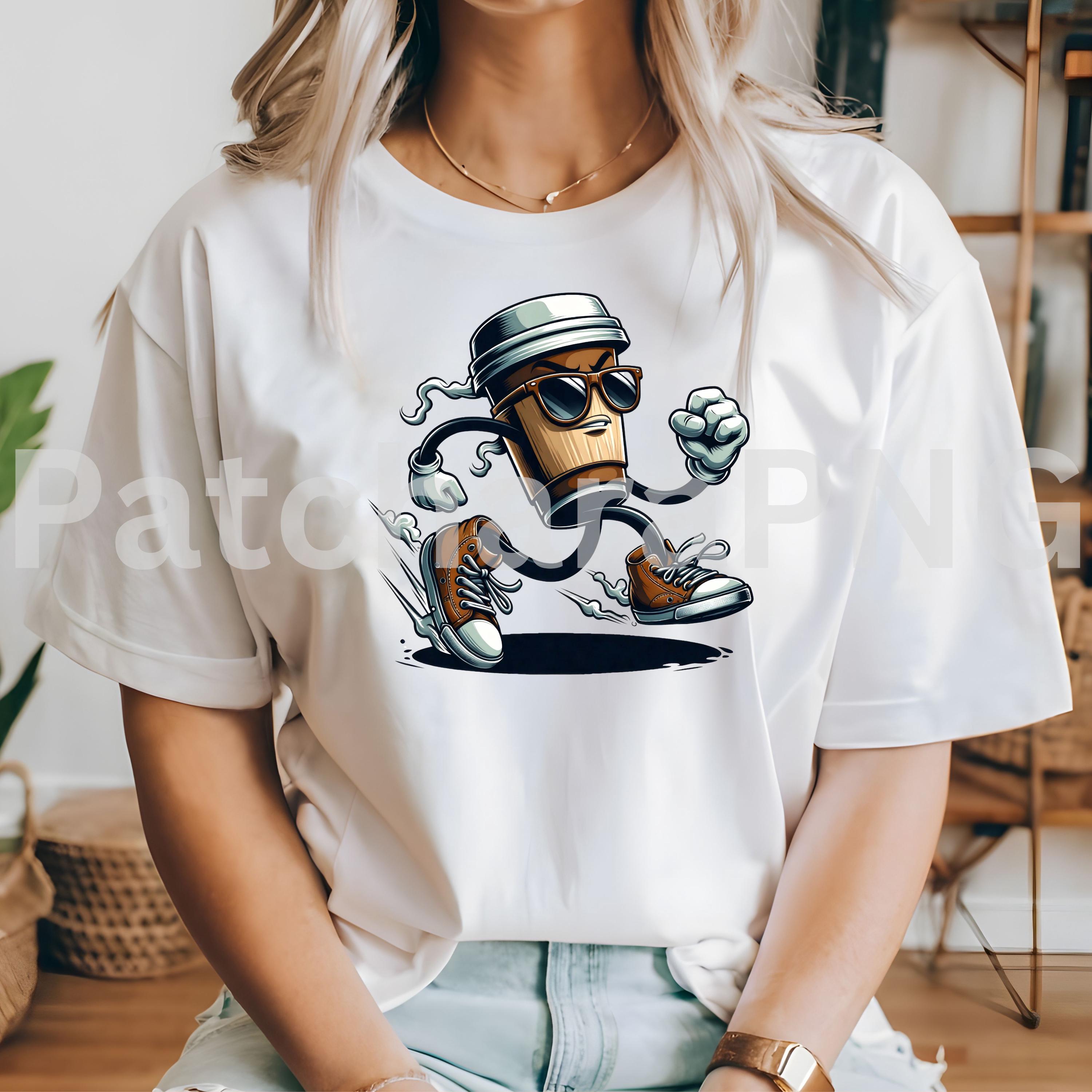 Running Coffee Cup PNG | Cute Cartoon Coffee Cup Clipart | Coffee Lover ...