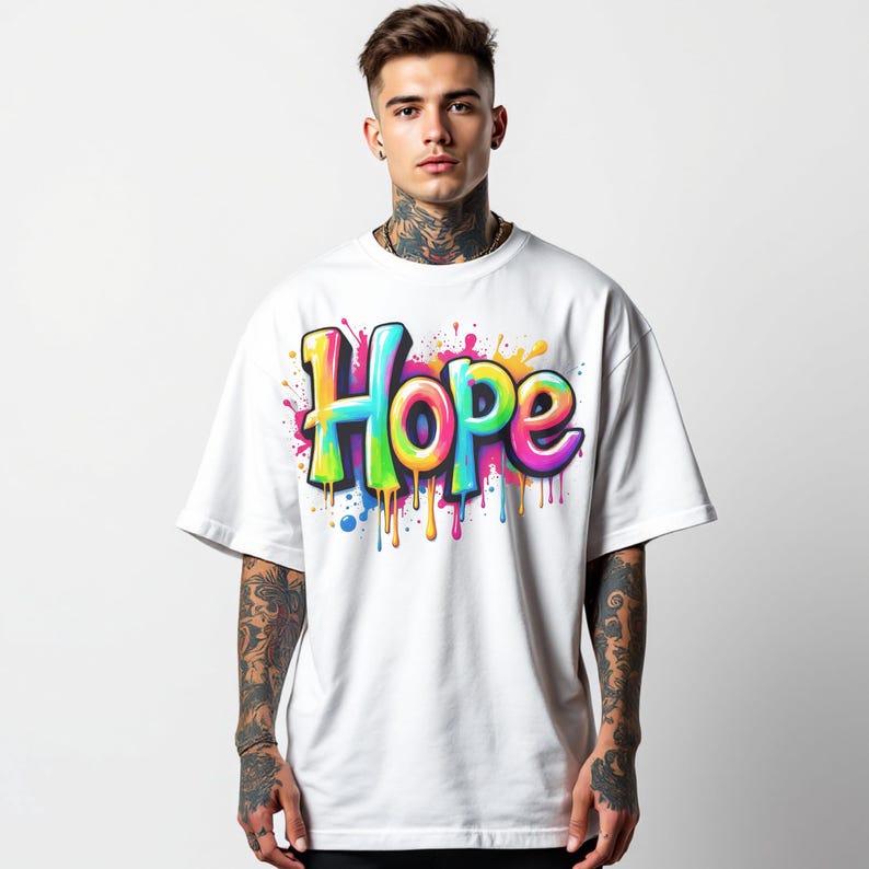 Hope Graffiti PNG | Colorful Street Sublimation Design | Urban Rainbow Lettering Digital ...