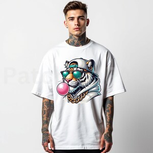 Hip Hop Tiger PNG | Cool Tiger Clipart for Sublimation | Urban ...