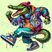 Hip Hop Alligator Digital Download | Cool Rapper Gator Clipart ...