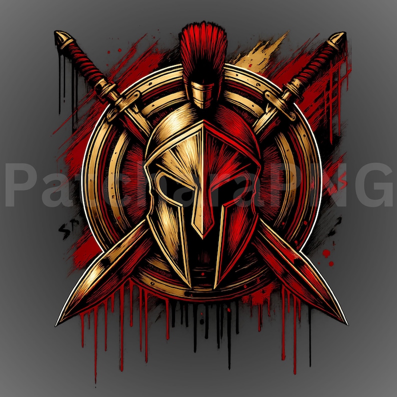 Spartan Warrior Helmet PNG | Gladiator Graffiti Sublimation Design ...