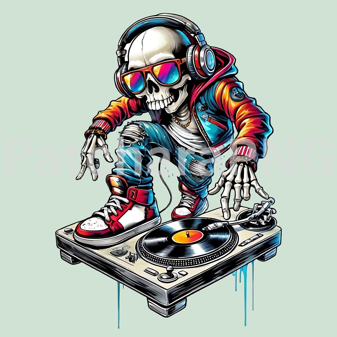 Hip-hop Skull Dj Png | Cool Dj Skull Clipart | Music Lover | Skull Dj ...