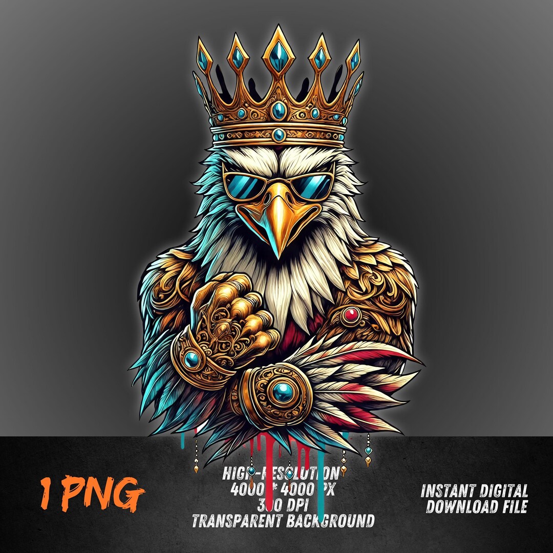 Graffiti Eagle King – Urban Animal Art for Streetwear - Hip-hop Eagle ...