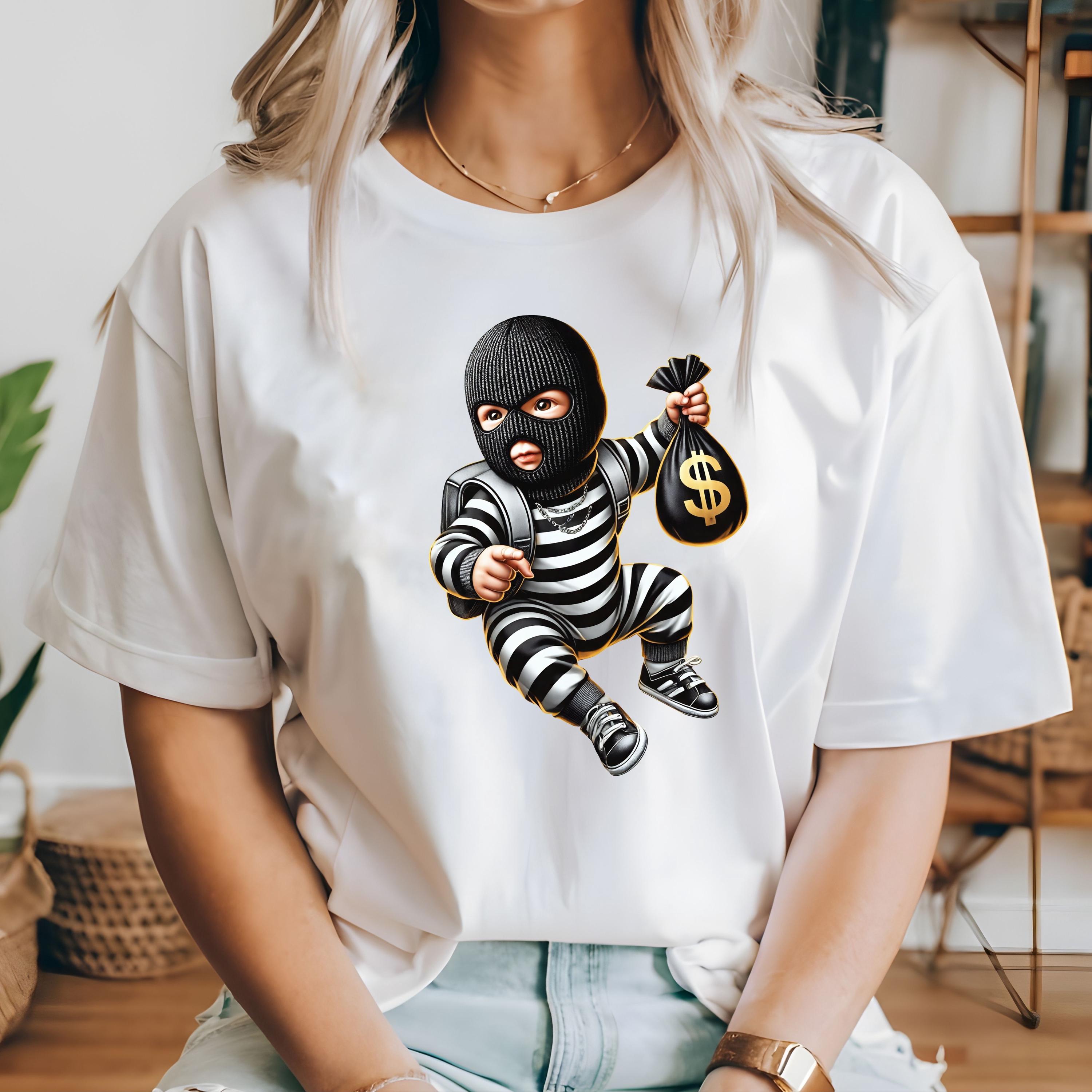 Baby Bandit Cartoon Clipart | Cute Criminal Baby PNG | Funny Baby ...