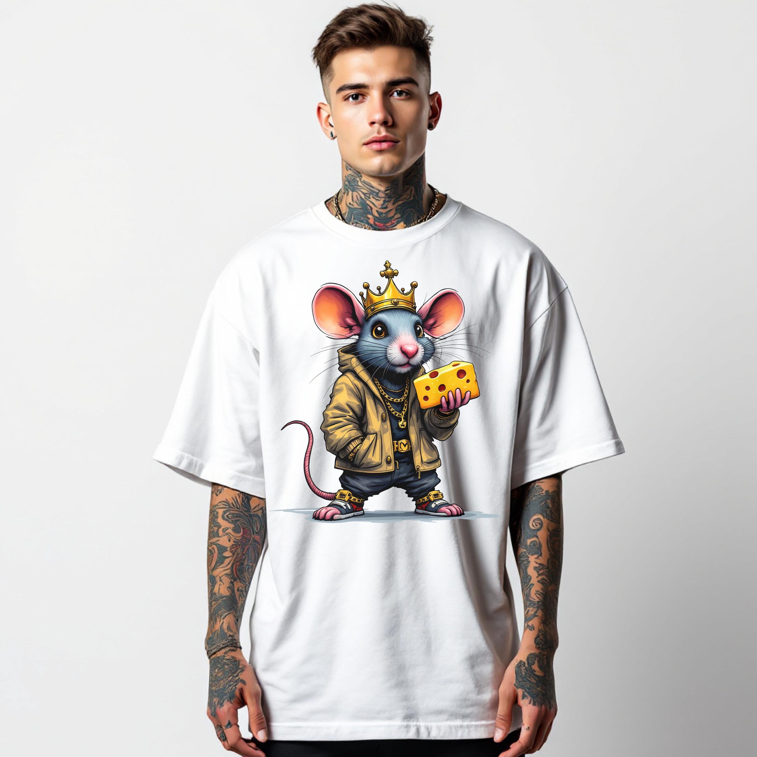 Mouse King PNG | Gangsta Mouse Clipart With Cheese and Crown | Funny ...
