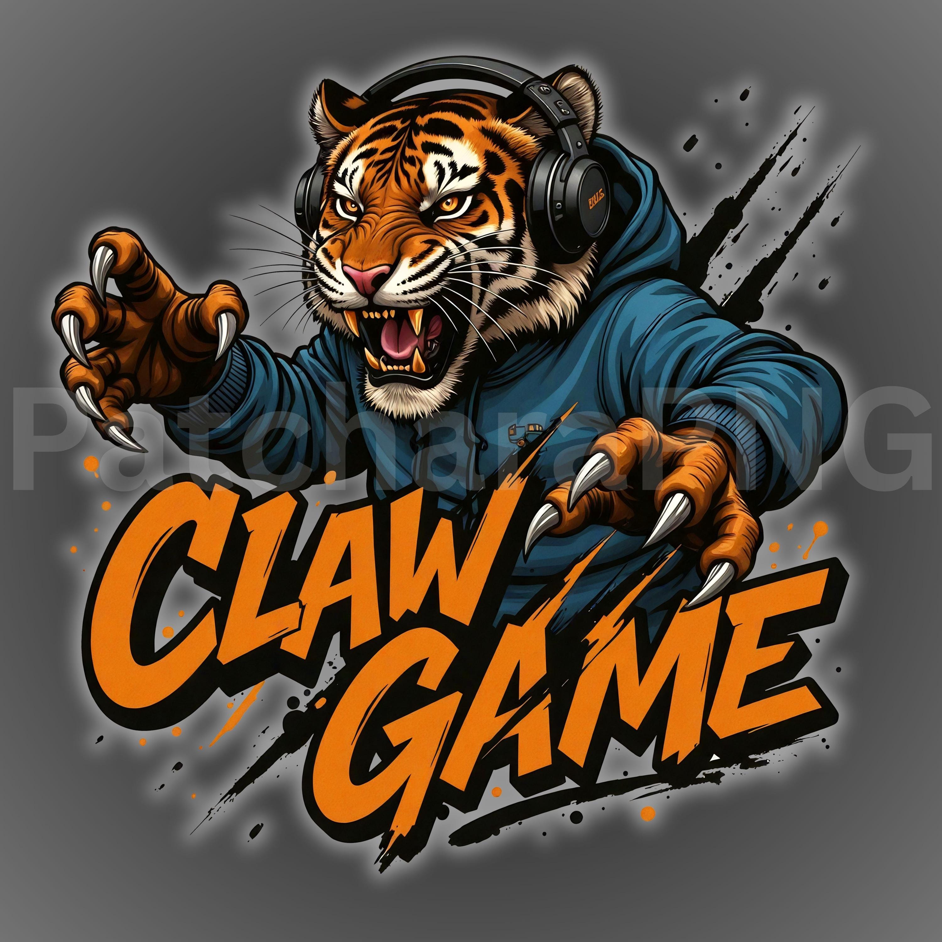 Claw Game Tiger PNG, Gamer Tiger Graffiti Art, Urban Streetwear Animal ...