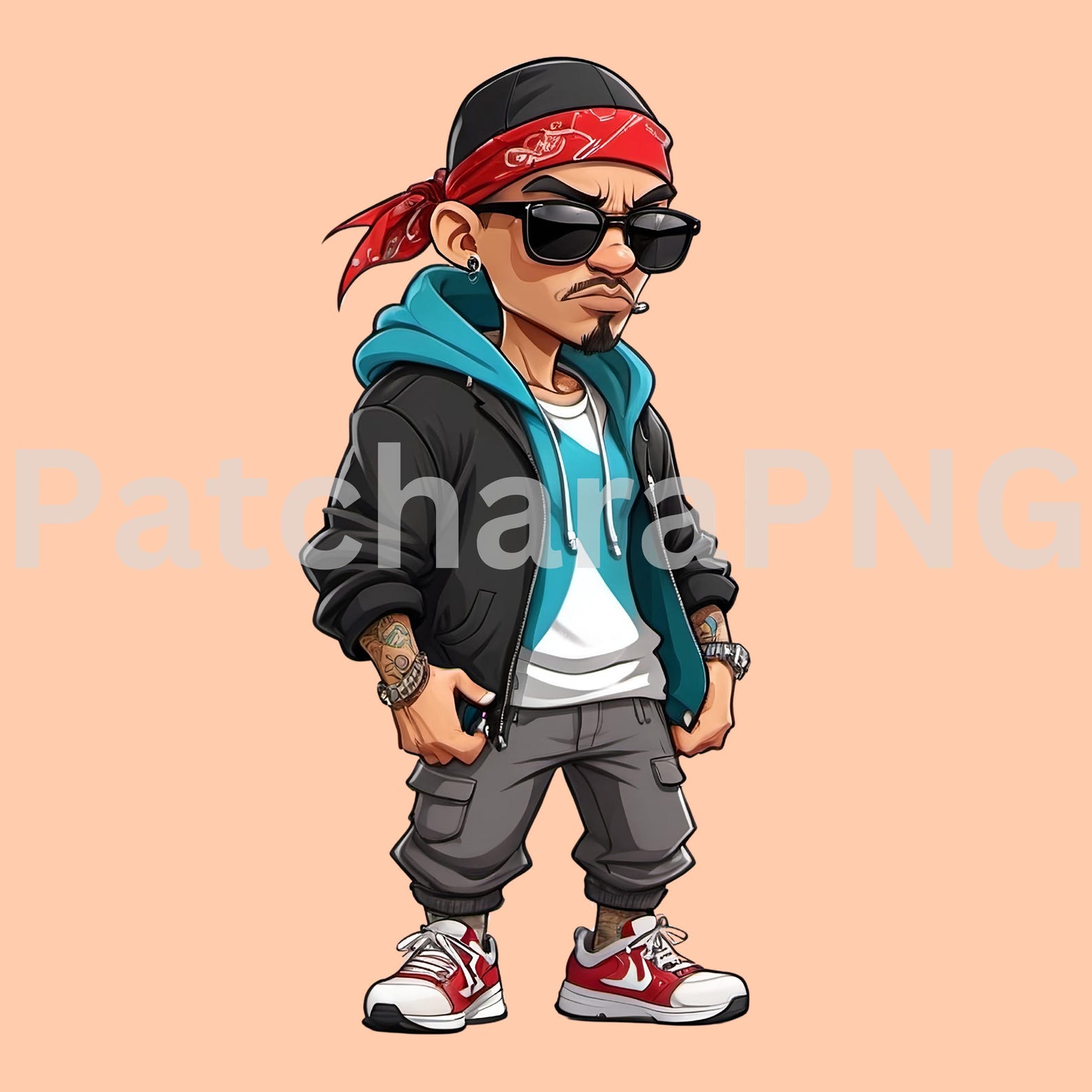 Gangster Cartoon Character Clipart | Hip-hop Gangsta Art PNG ...
