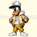 Hip-hop Duck Cartoon Graffiti Art, Digital Download PNG, JPEG Celebrate ...