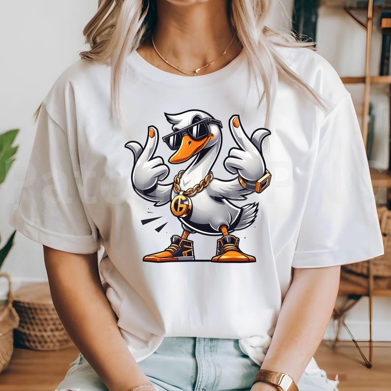 Gangsta Duck PNG – Funny Hip Hop Duck With Gold Chain & Sneakers ...