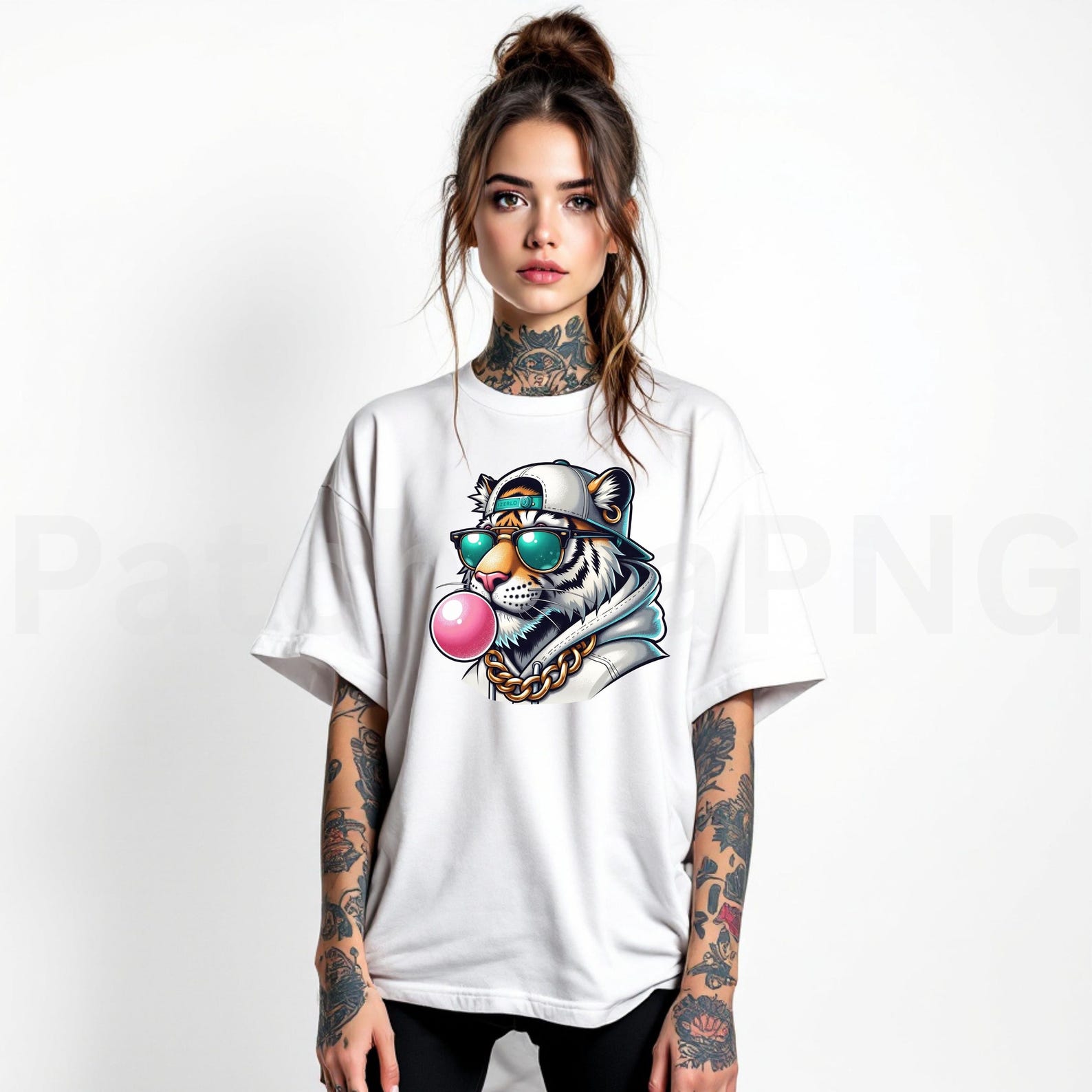 Hip Hop Tiger PNG | Cool Tiger Clipart for Sublimation | Urban ...