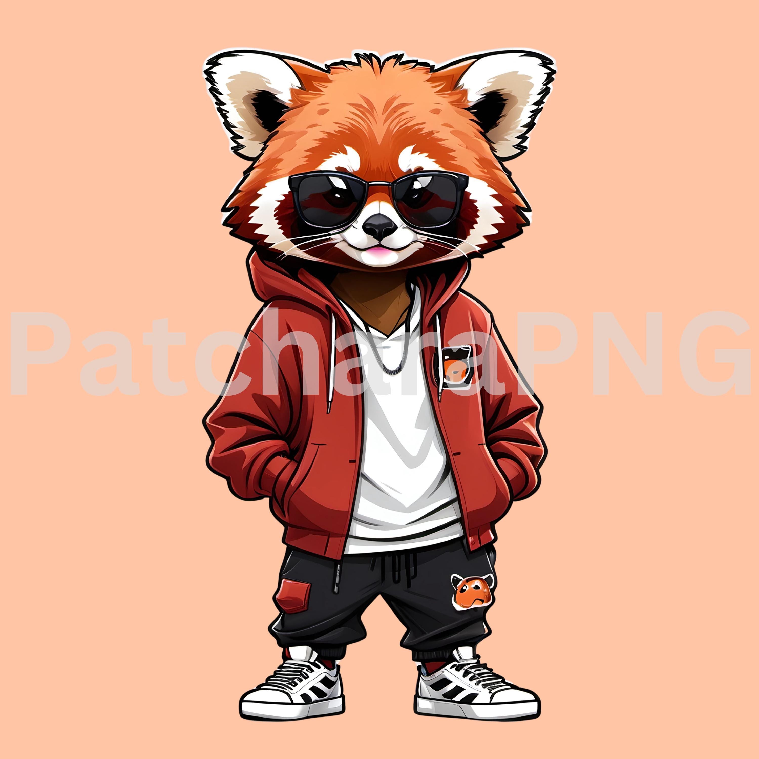 Hip-hop Red Panda PNG Cool Cartoon Animal Graphic Urban Streetwear ...