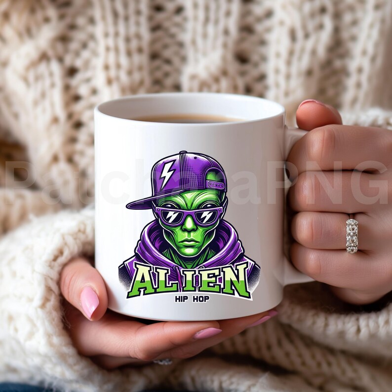 Hip Hop Alien PNG | Cool Green Alien Clipart With Shades and Cap ...