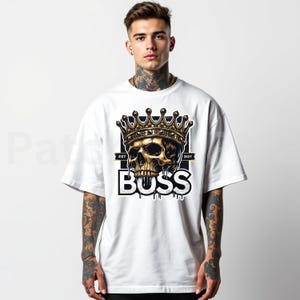 Boss Skull PNG | Crown Graffiti Sublimation Design | DTF Transfer ...