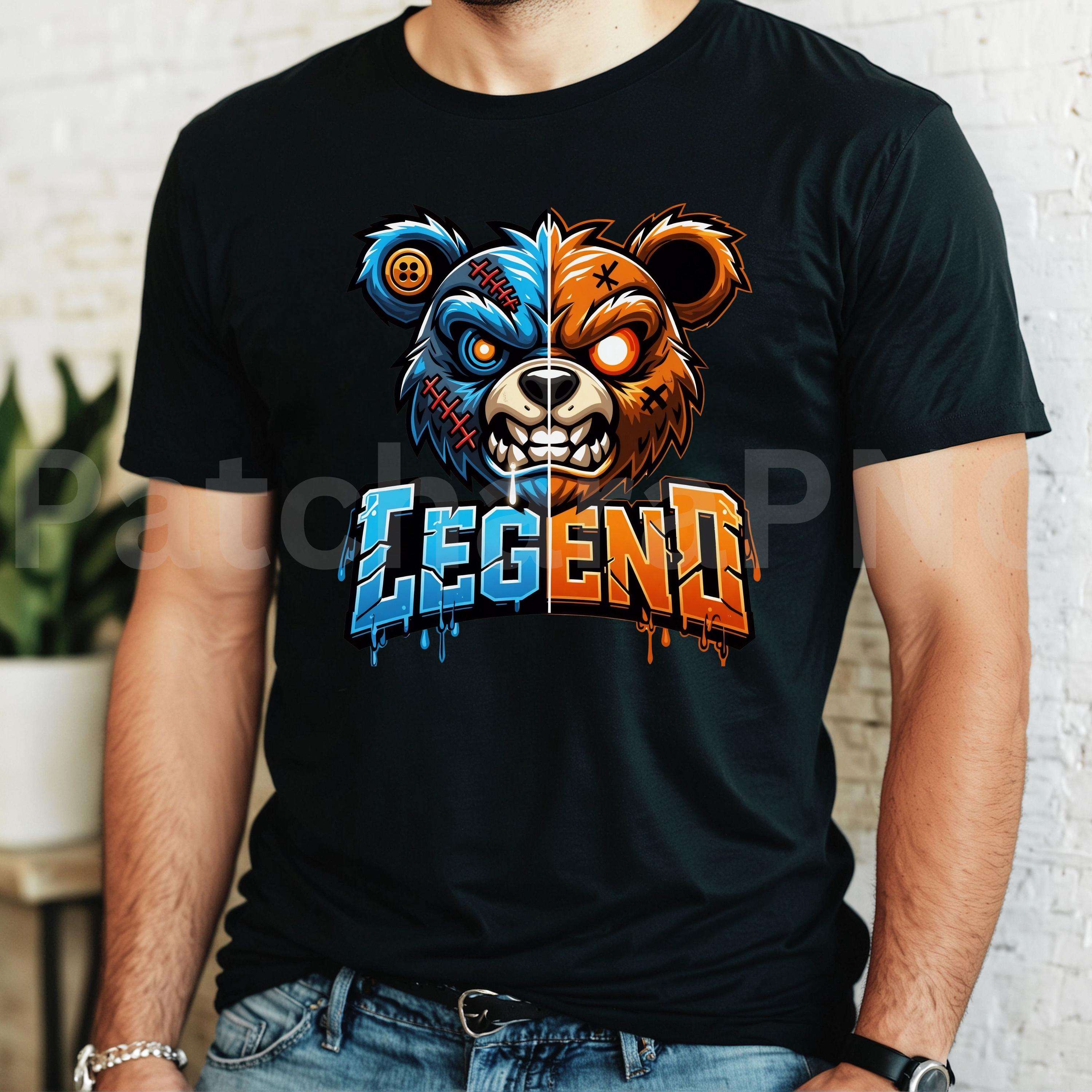 Legend Bear PNG | Split Face Graffiti Bear Clipart | Urban Hustle ...