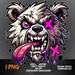 Evil Panda PNG | Creepy Cute Animal Clipart | Punk Goth Panda Design ...