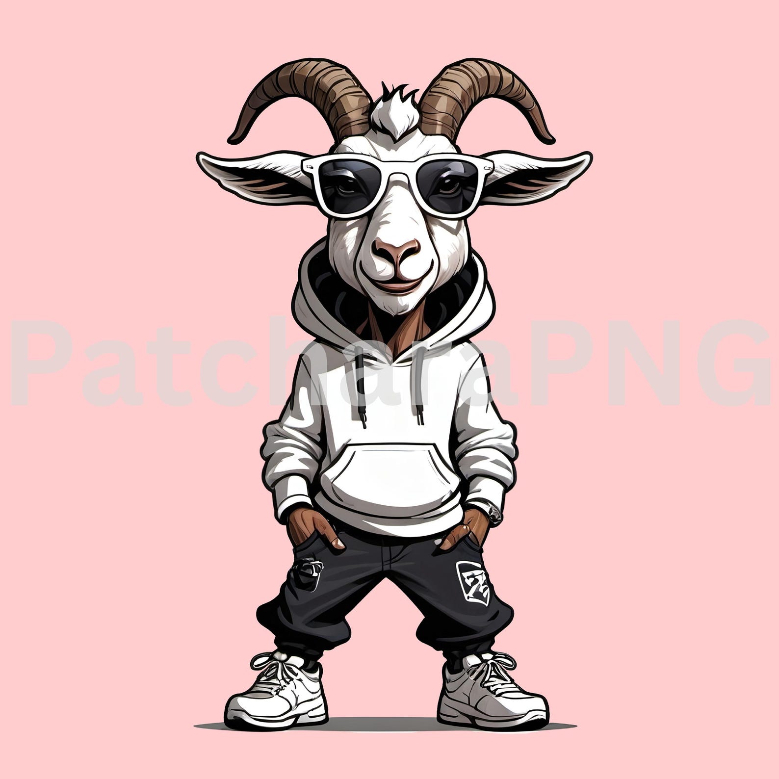 Hip-hop Goat Graffiti Art Cool, Urban Trap Designs, Cartoon Digital ...