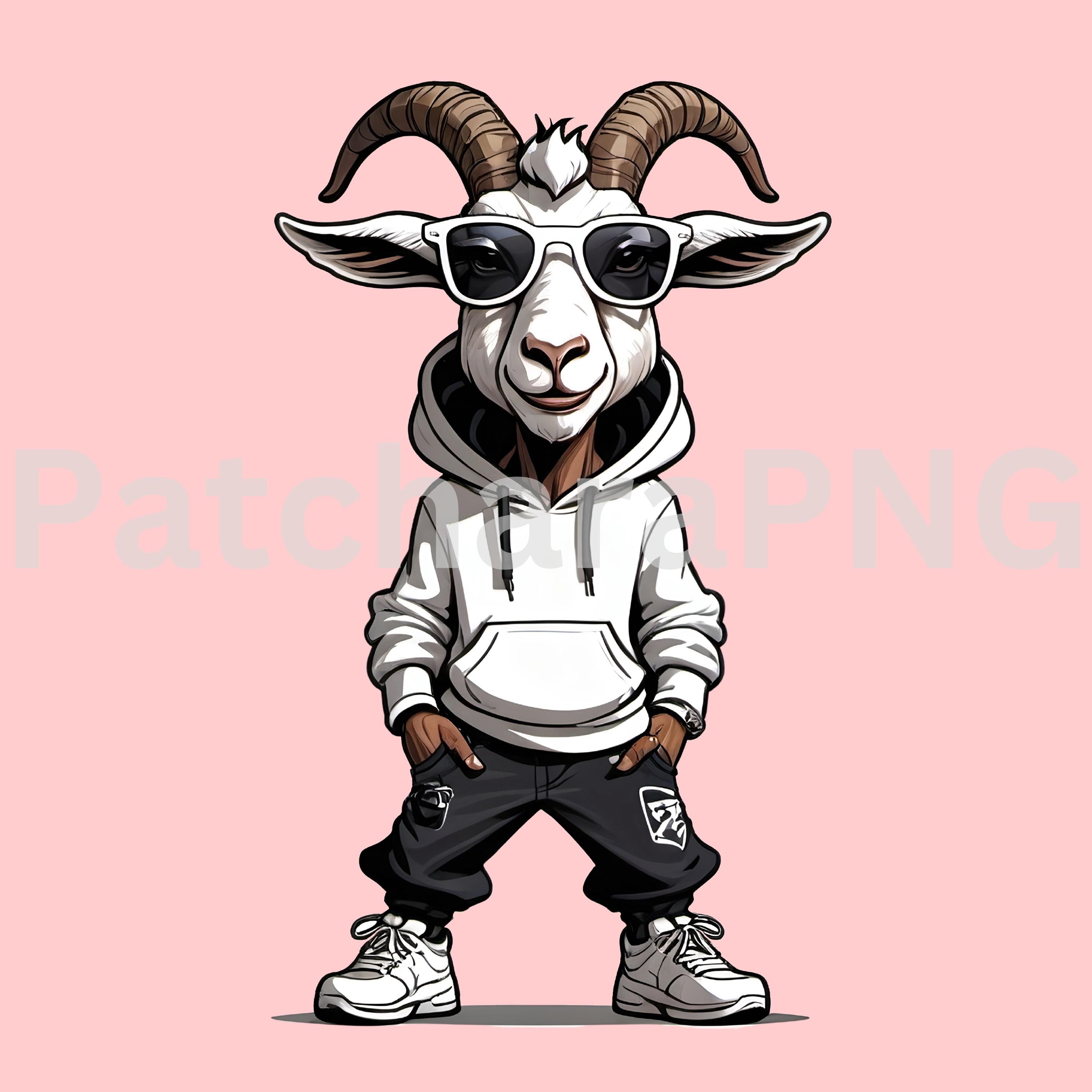 Hip-hop Goat Graffiti Art Cool, Urban Trap Designs, Cartoon Digital ...