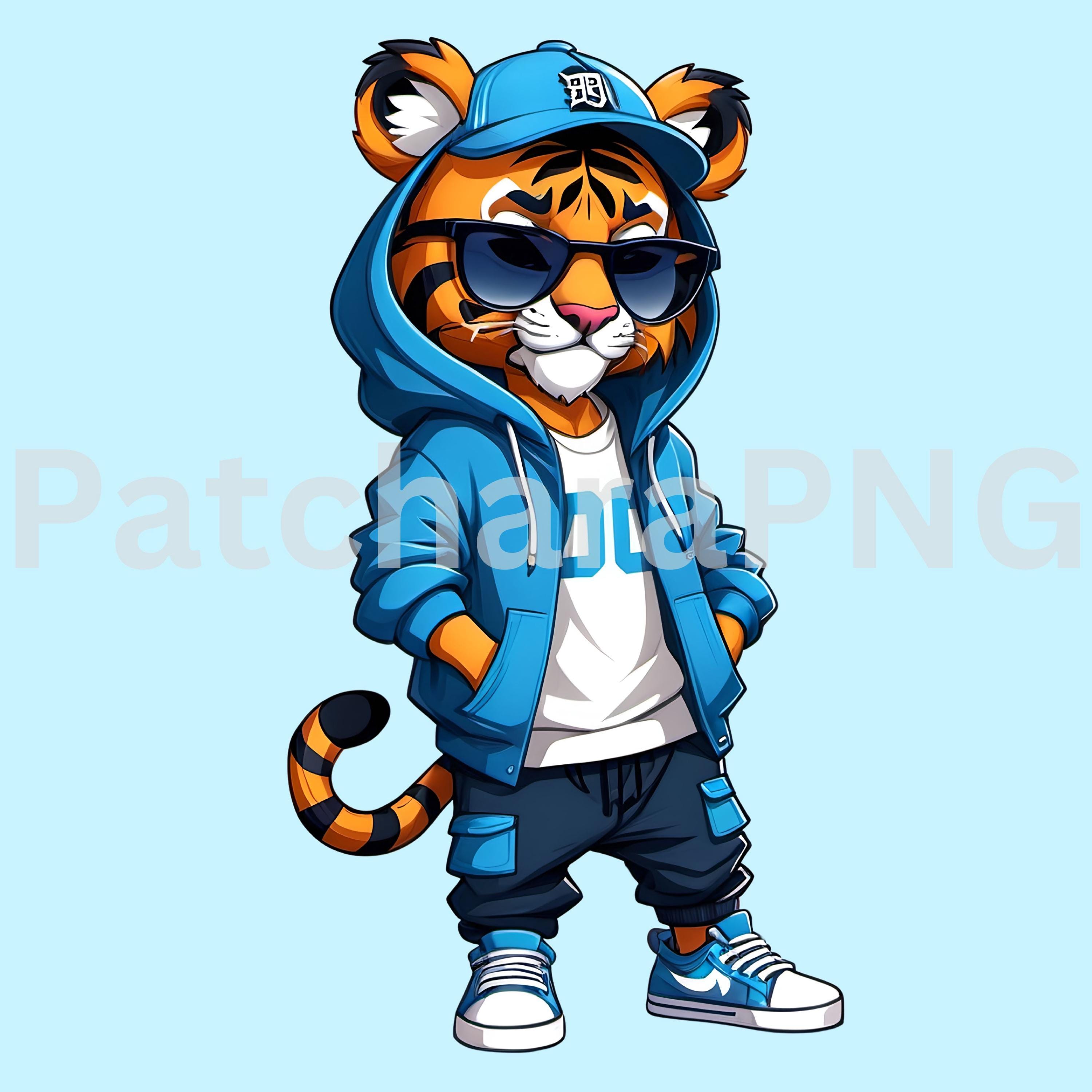 Urban Tiger PNG | Cool Tiger Clipart in Hoodie and Sneakers | Hip Hop ...