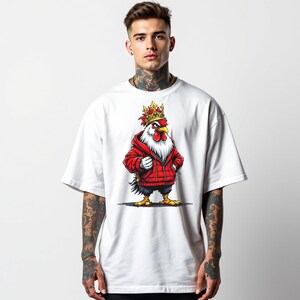 King Rooster PNG | Hip Hop Chicken With Crown Clipart | Streetwear ...
