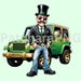Mogul Monopoly With Jeep Cartoon Clipart Jeep Graffiti Art Colorful ...