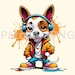 Cartoon Cool Dog Hip-hop Graffiti Art Dogpng, Urban Sublimation Design ...