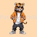 Funky Tiger Character Clipart Cool Hip-hop Design Projects Hip-hop ...