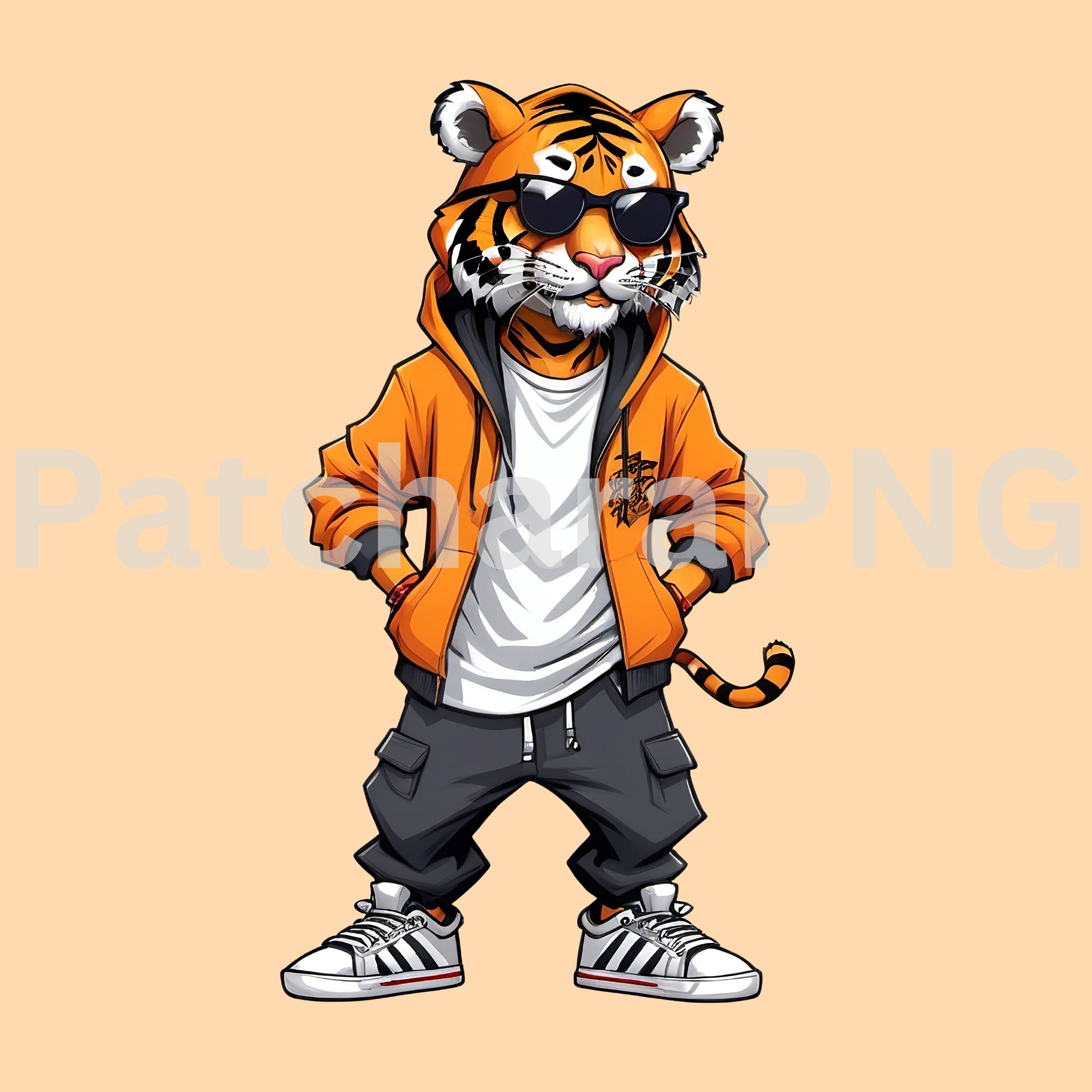 Funky Tiger Character Clipart Cool Hip-hop Design Projects Hip-hop ...