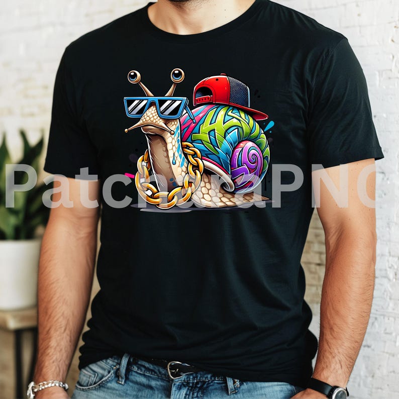 Graffiti Snail PNG | Cartoon Snail Clipart With Gold Chain and Cap ...