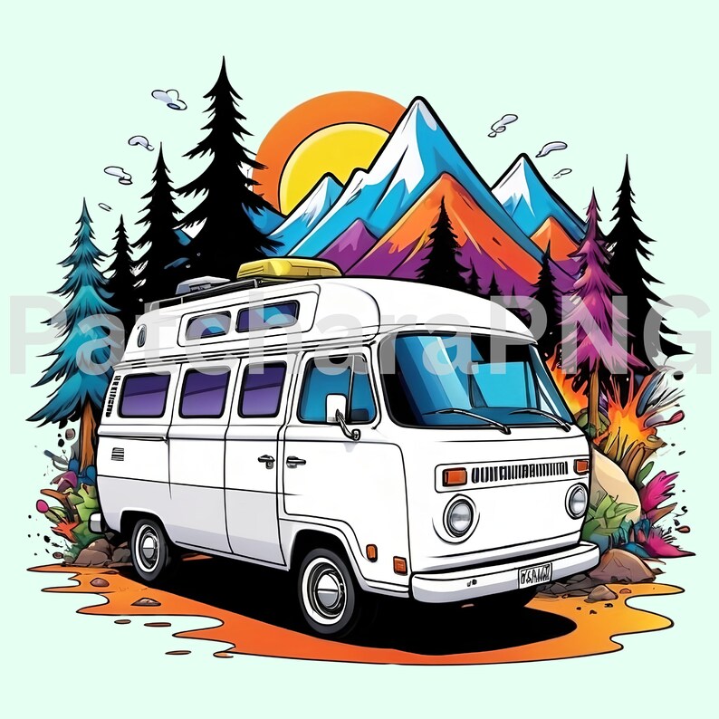 Van Campping Graffiti,adventure Van Graffiti,hip-hop Camper Art,urban ...