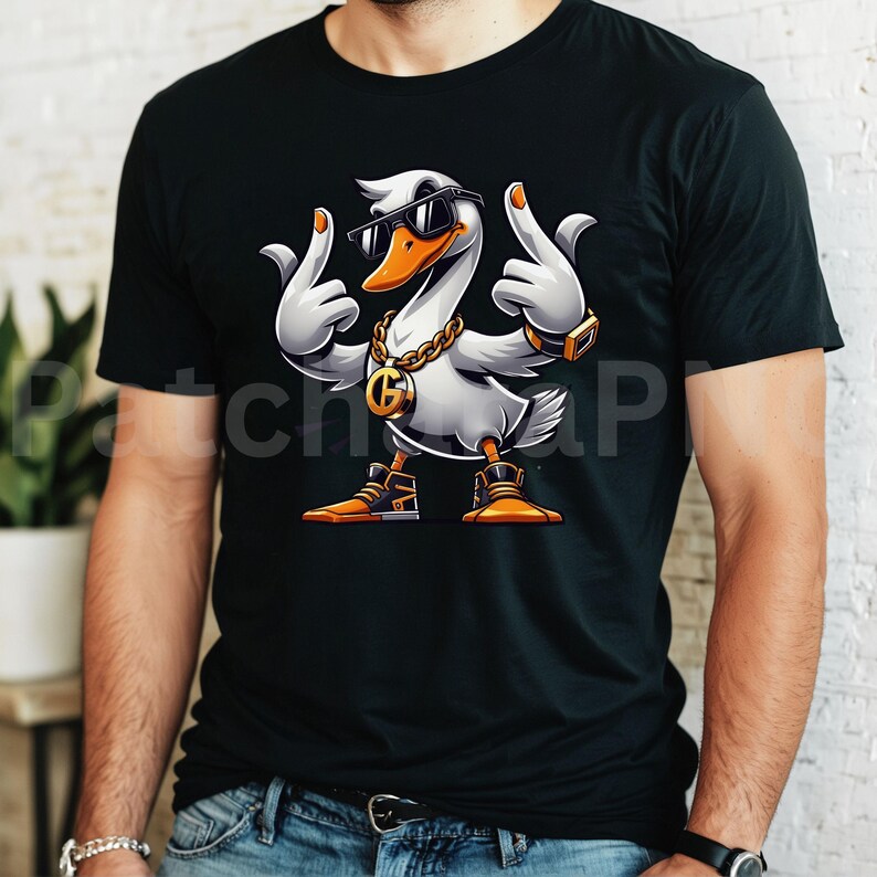 Gangsta Duck PNG – Funny Hip Hop Duck With Gold Chain & Sneakers ...