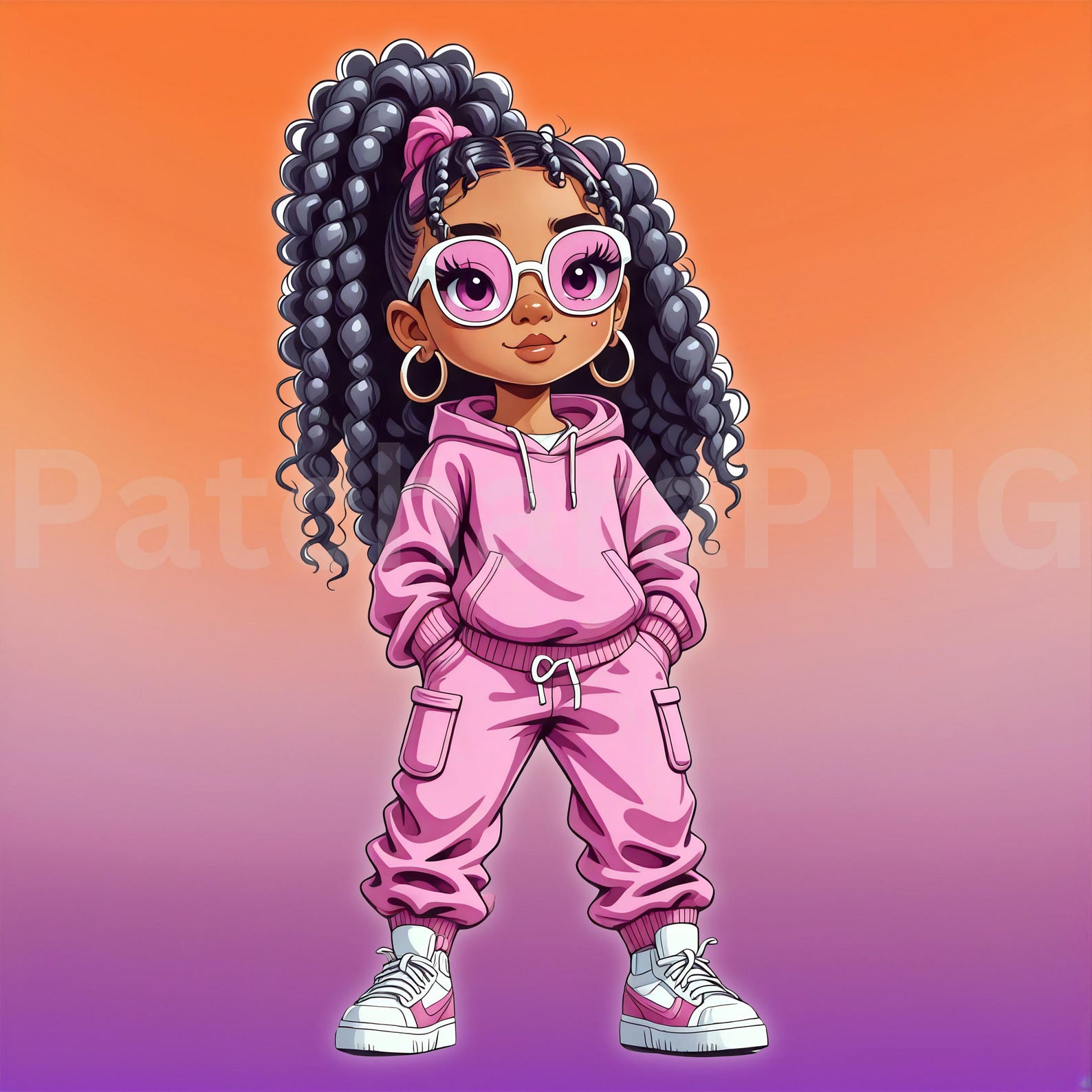 Hip Hop Girl Png, Cute Little Girl Graffiti PNG for DTF & Sublimation ...