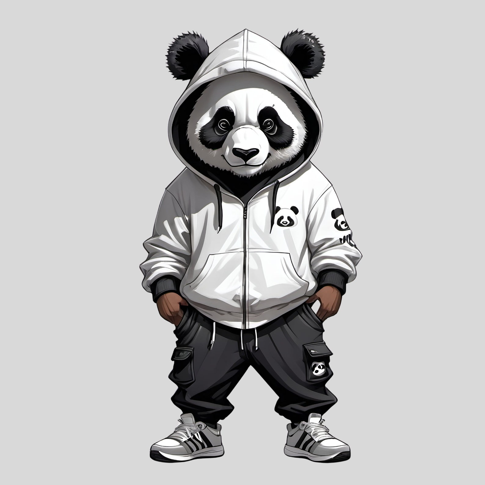 Cool & Funky Hip-hop Panda Character Clip Art PNG With Transparent ...