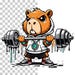 Capybara Gym PNG Mascot | Cute Weightlifting Hoodie Animal Clipart ...
