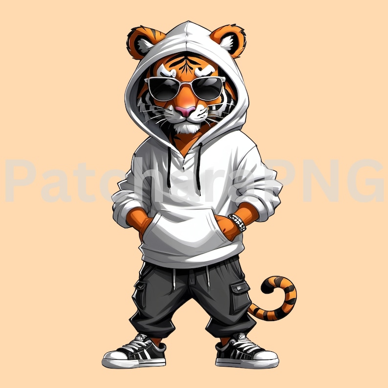 Funky Tiger Character Clipart Cool Hip-hop Design Projects Hip-hop ...