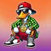 Cool Rapper Duck PNG | Hip-hop Duck Cartoon Character | Streetwear ...