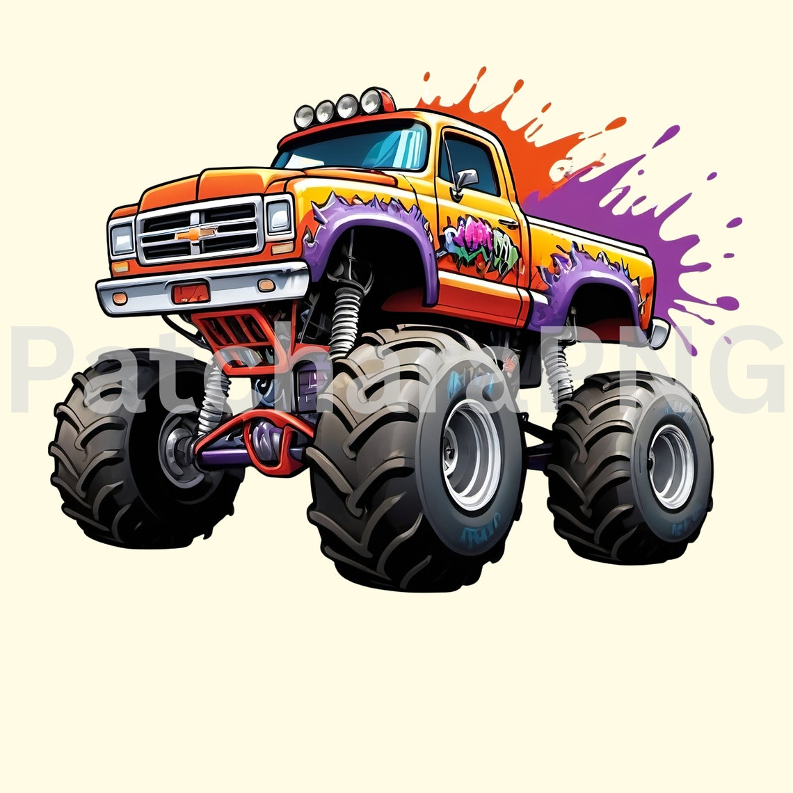 Monster Truck Clipart Digital Download High-resolution PNG Kids ...