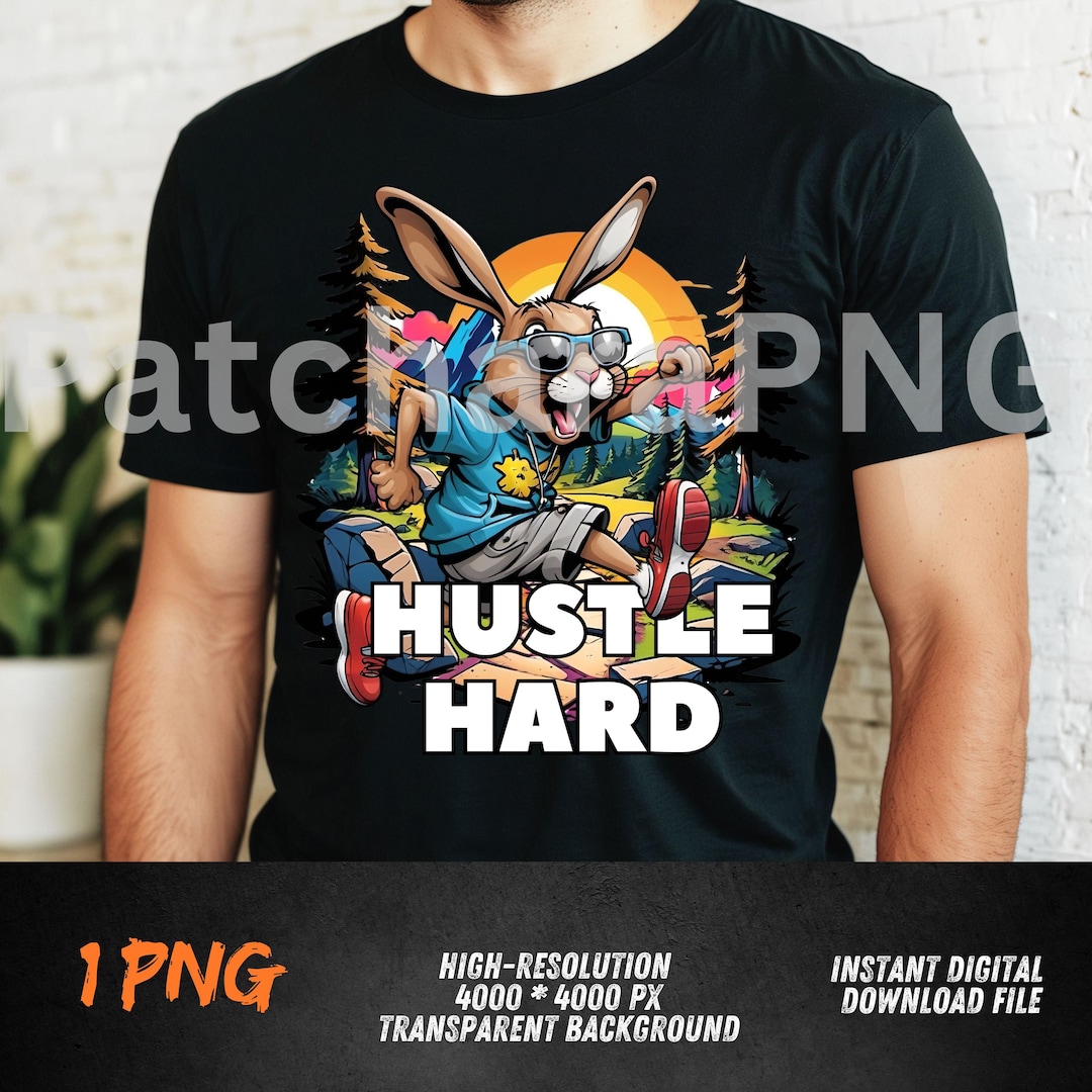 Hustle Bunny PNG | Cool Rabbit Clipart With Gold Chain | Hustle Hard ...