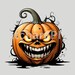 Menacing Evil Pumpkin Graffiti Art - Sinister Pumpkin Design for Spooky ...