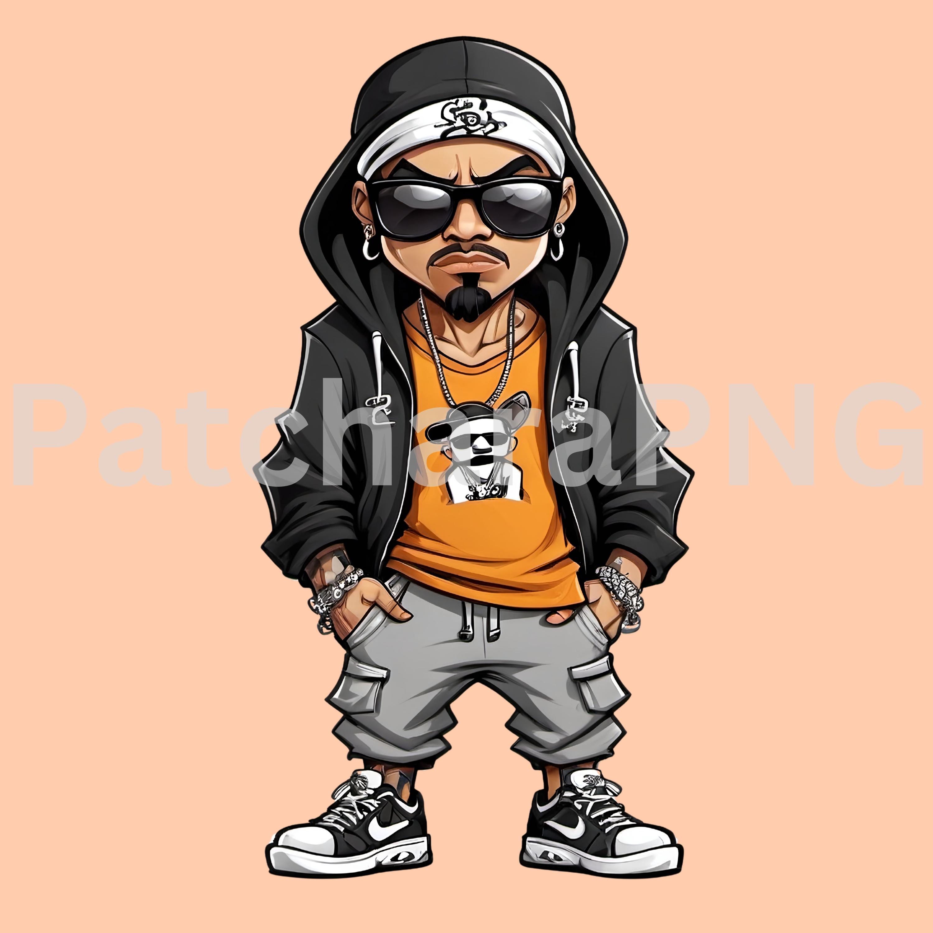 Gangster Cartoon Character Clipart | Hip-hop Gangsta Art PNG ...